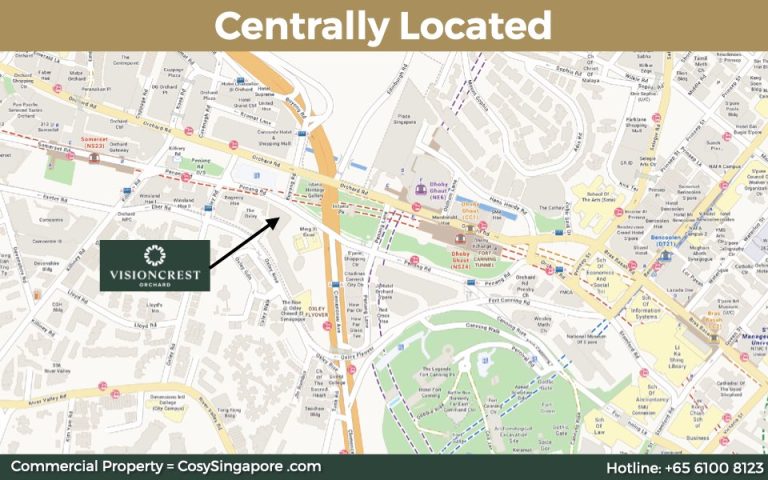 VisionCrest Orchard Location at Penang Road, Dhoby Ghaut, Orchard Singapore